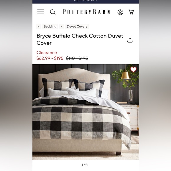 Pottery Barn | Bedding | Pottery Barnking Bryce Buffalo Check Cotton ...
